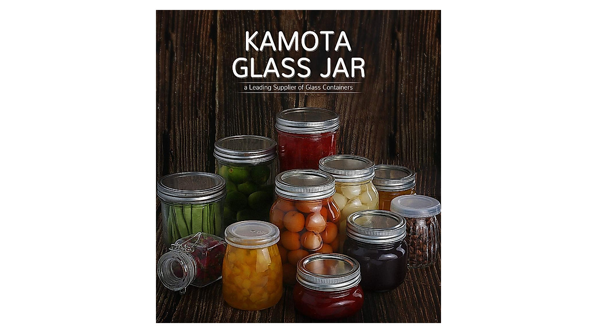 KAMOTA 16 oz Octagonal Mason Jars - Perfect for DIY