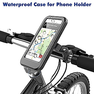 Waterproof Bike Phone Mount Motorcycle Phone Holder, Bicycle Phone Holder for Electric Bike, Spinning Bike, Scooter.