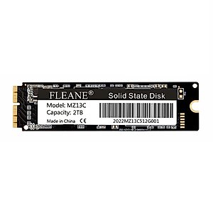 FLEANE MZ13C 2TB PCIe3.0x4 NVMe SSD for MacBook Pro A1398 A1502 (2013-2015), MacBook Air A1465 A1466 (2013-2017), iMac A1419 A1418 (2013-2019), Mac Pro(Late 2013)