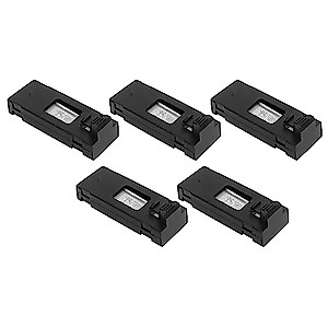 5pcs RC Drone Battery and Charging Cable Set, 3.7V 3000mAh Lithium Battery for E88 E88PRO LsE525 E525 PRO Quadcopter Drone, Replacement Battery Accessories