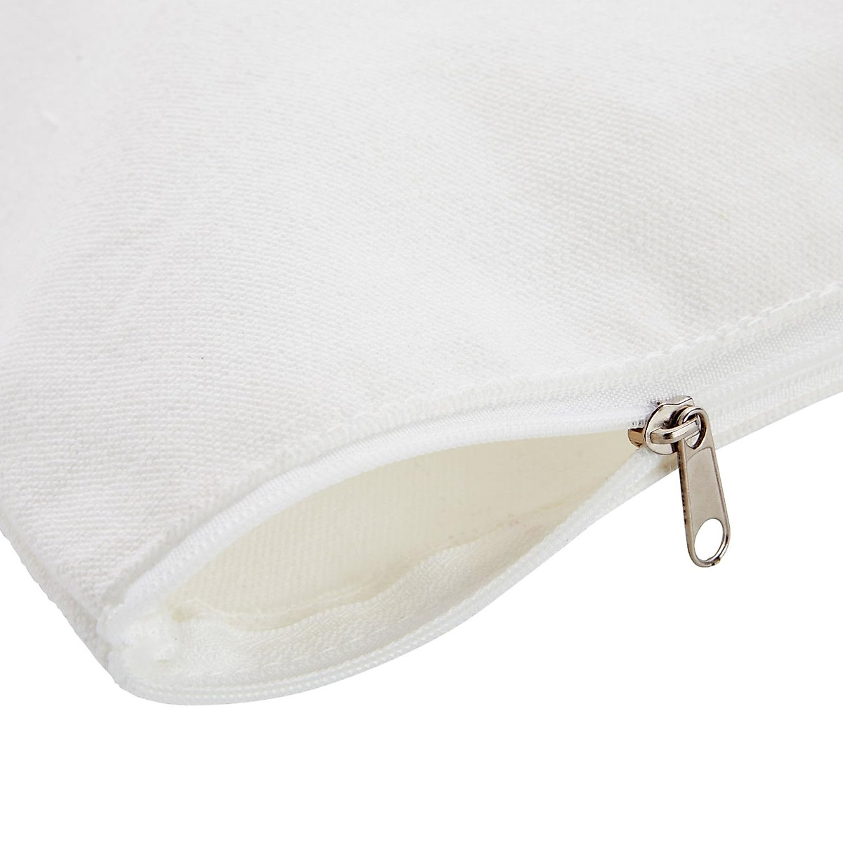 Bright Creations 6 Pack Large Cosmetic Canvas Pouch With Zipper 9 x 12, Blank Bag Organizer Purse for Travel, Toiletry, DIY Crafts