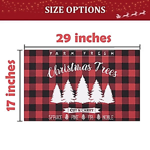 GlowSol Christmas Bath Mat, 16x24 Xmas Diatom Mud Bathroom Rugs Absorbent Floor Mat Quick-Drying Christmas Decorative Doormat Entryway Door Mat Throw Rug Christmas Kitchen Laundry Small Area Rug Deer