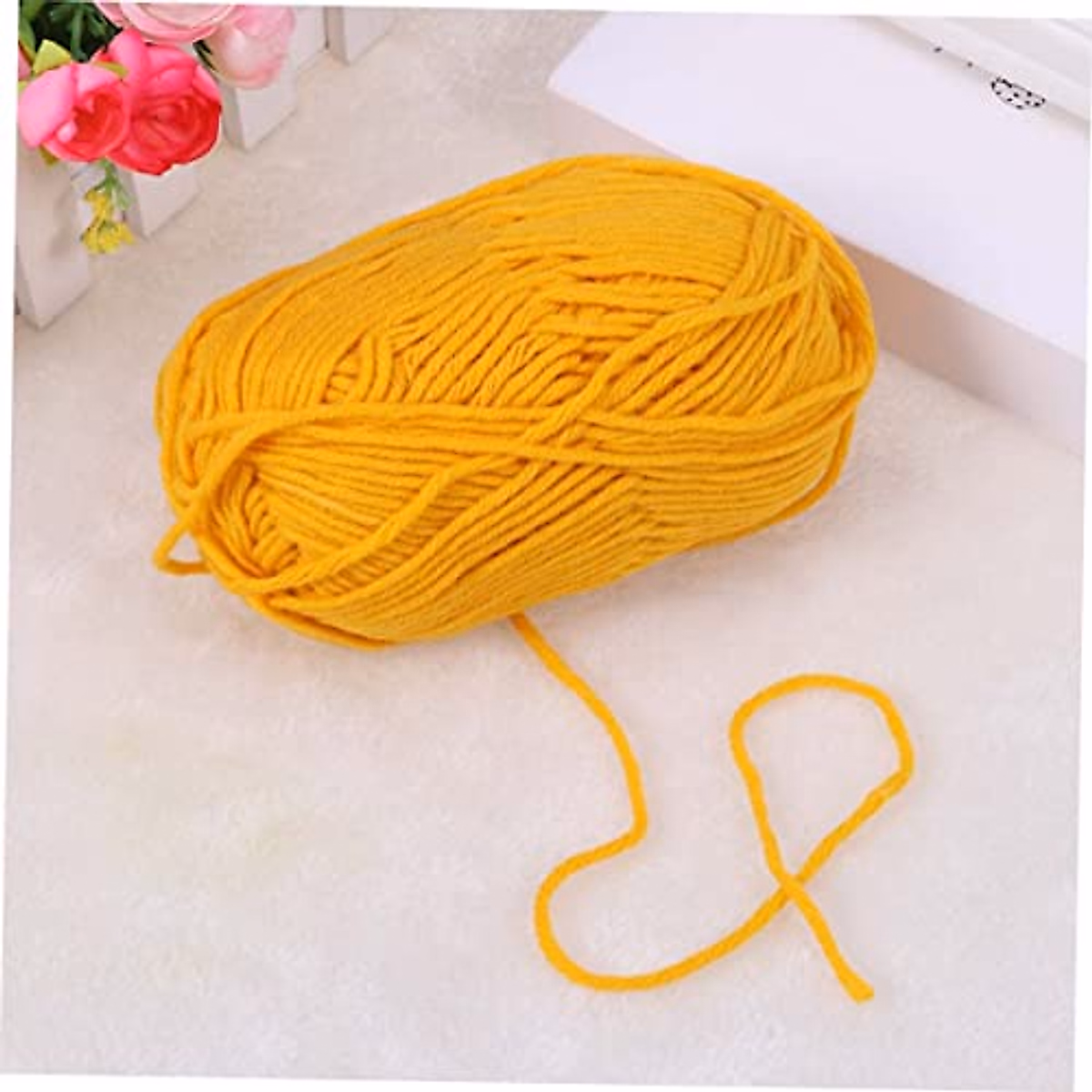 COHEALI Fuzzy Yarn Fuzzy Yarn Green Yellow Blue Soft Yarn for Knitting Doll Roving Textured Yarn Milk Cotton Cotton Ball Super Bulky Yarn Chunky Yarn Yarn Cotton Line Yarn for Crocheting