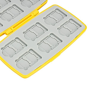 PROfezzion 36 Slots Switch Game Card Case Holder Wallet Water-Resistant Protector Organizer for 24 Micro SD/TF Memory Card Keeper Box for 12 Nintendo Switch Game Cards Storage (Yellow)