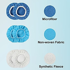 20 Pcs 9-10 Inches Car Polisher Bonnet Orbital Buffer Pads Microfiber Max Baxer Bonnet Polishing Bonnet Buffing Pad Cover