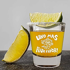 LitGifts Funny Tequila Shot Glass - Cinco De Mayo Shot Glasses - Cute Shot Glasses for Women or Men - Funny Shot Glasses for Adults - 1.75 Ounce Bar Shot Glass