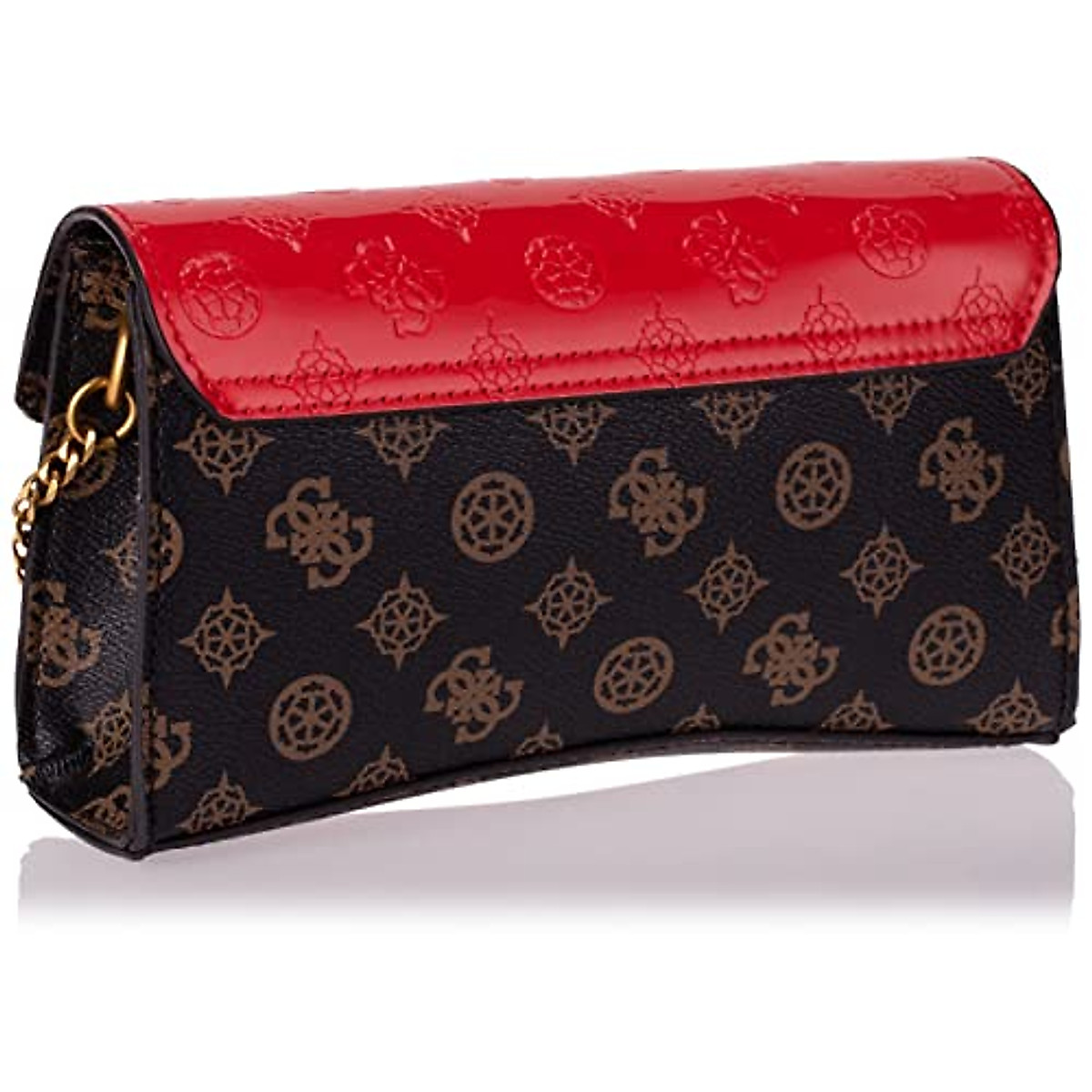GUESS Zira Mini Crossbody Flap, Mocha Logo/Poppy