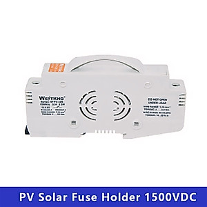 BASNI 5Pcs PV Solar Fuse Holder 1500VDC High Pressure Current Limit for Photovoltaic System Combiner Box Safety Protection