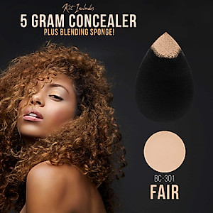 Belloccio Professional Beauty Airbrush Cosmetic Makeup System with 4 Fair Shades of Foundation in 1/4 Ounce Bottles - Kit Includes Blush, Bronzer and Highlighters