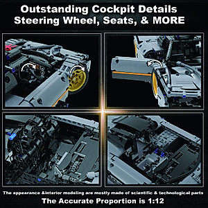 Build Your Own Supercar Kit | NEW 2023 Model Race Car Technic | STEM Building Blocks Set Toy for Kids & Adults | Build a Famous Racing Car Kit | for 8+ Year Olds Boys&Girls, Engineering Sports Car Toy