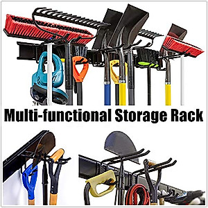 WALMANN Garage Storage Organization System Ski Wall Rack 10 Pairs of Skis Mount Hanger Home Shed and Garage Snowboard Wall Rack System Holds Up to 300lbs
