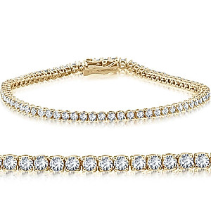 P3 POMPEII3 14K Yellow Gold 2 ct Diamond Tennis Bracelet 7"