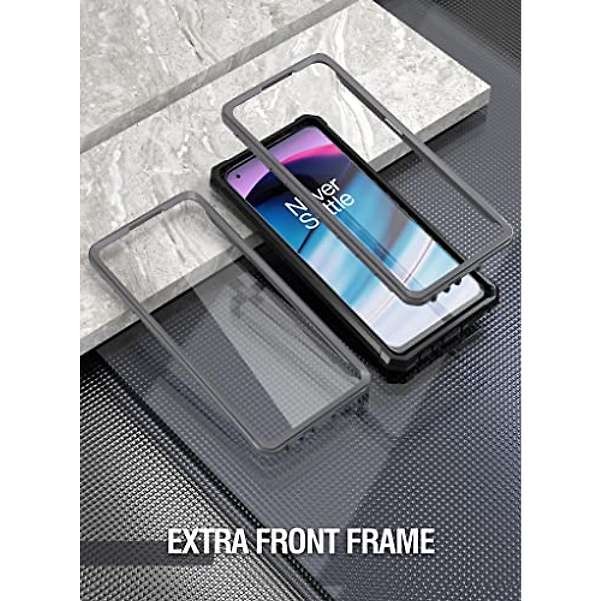 Poetic Guardian Series Case Designed for OnePlus Nord N20 5G, [6FT Mil-Grade Drop Tested], Full-Body Hybrid Shockproof Bumper Cover with Built-in Screen Protector, Black