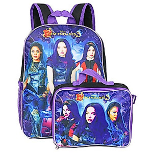 Descendants Girl's 16" Backpack W/Detachable Lunch Box