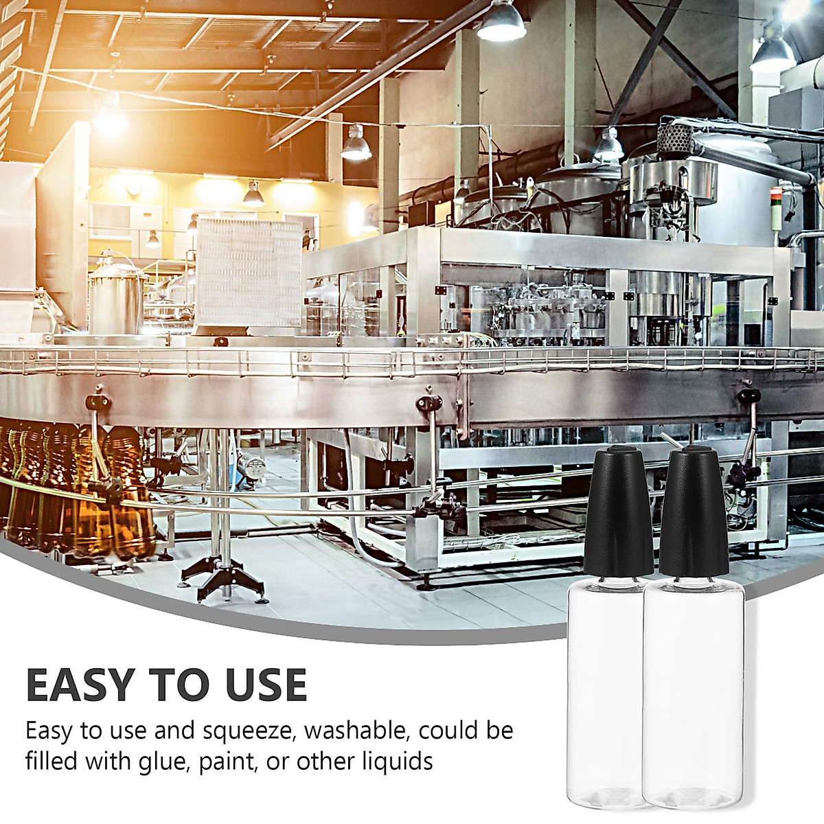 Scicalife 10pcs Needle Tip Glue Bottle Plastic Oil Bottle Steel Needle Dropper Bottles Precision Tip Applicator Bottles for DIY Quilling Craft Acrylic Painting