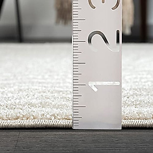 Abani Nuevo Collection Area Rug - Modern Arch Beige/Cream Pattern - 6'x9' - Easy to Clean - Durable for Kids & Pets - Non-Shedding - Medium Pile - Soft Feel - for Living Room, Bedroom & Office