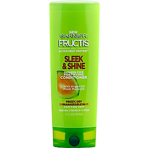 Garnier Fructis Sleek and Shine Conditioner, Frizzy, Dry, Unmanageable Hair, 12 fl; oz.