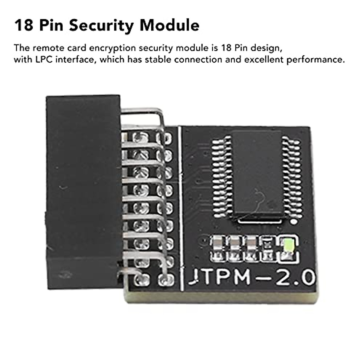 18 Pin Security Module TPM 2.0 Remote Card Encryption Module, TPM2.0 Module Board LPC Interface Compatible with PC