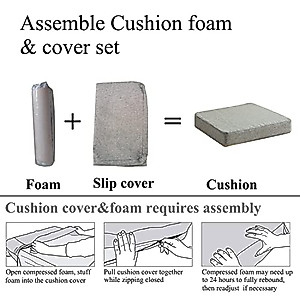 Chair Cushion for Dining Chairs with Ties 4 Pack Non Slip Memory Foam Kitchen Room Chair Pads for Outdoor Patio Furniture 17x16 Inch, Gray