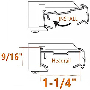 ZZLZX 4PCS Pleated and Cellular Shades Headrail Support Bracket Clip Mount Bracket Holder for Wide Beam Folding Blinds