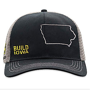 John Deere Build State Pride Cap-Black and Gray-Iowa