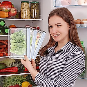 COMNICO Reusable Sandwich Bags 3 Pcs Thick Leakproof Freezer Silicone Bag Storage Lunch Bags Home Food Organization Containers for Marinate Meats Veggies Sandwich
