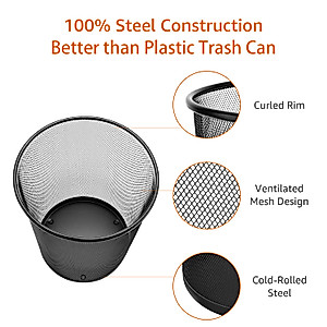 Amazon Basics Mesh Waste Basket, 2-Pack