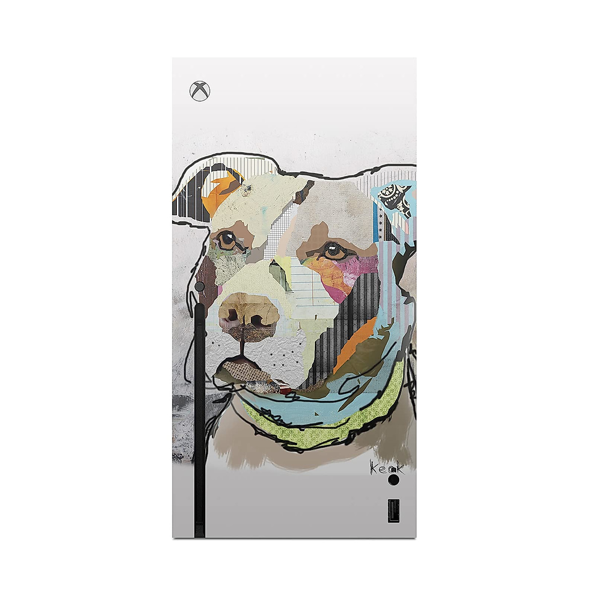 Head Case Designs Officially Licensed Michel Keck Pitbull Art Mix Vinyl Sticker Gaming Skin Decal Cover Compatible With Xbox Series X Console