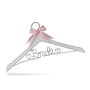 Bride to Be Wedding Dress Hanger, Bride Hanger for Wedding Dress, Wooden Wedding Hanger, Bridal Hanger, Bridal Hangers for Wedding Dress, Gown or Bridal Shower! (White Wood)
