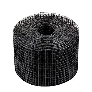 VEVOR Solar Panel Bird Guard 6inch PVC Coated Mesh Roll Kit, Critter Fence,Pigeon Proofing, Black, 6in x 98ft with 100pcs Fasteners, 50pcs Tie Wires