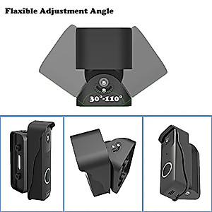 Blink Doorbell Mount, Adujstable Angle Mount Kit (up to 110 Degrees Tilt) for Blink Video Doorbell, Wide Viewing Range Left/Right Adjustable Blink Corner Mount with Mounting Cover (Black)