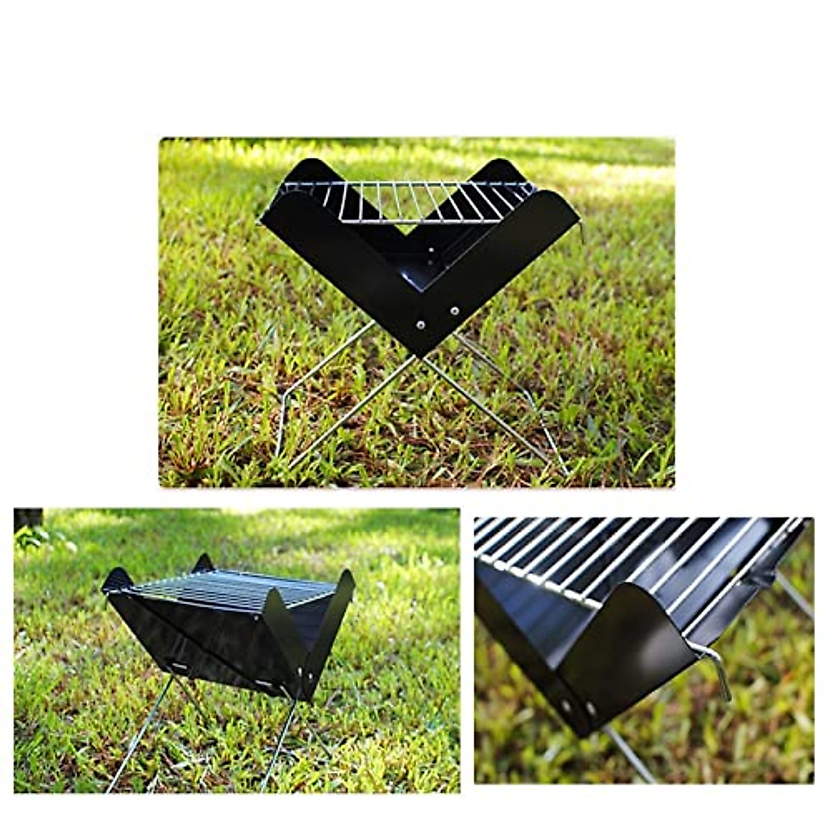 GEEKLLS Charcoal grills Shaped Foldable Style BBQ Garden Camping Outdoor Portable Charcoal Oven Grill Heater Kebab Barbecue