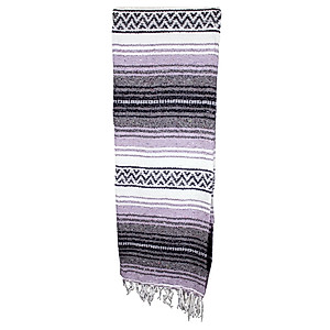 Canyon Creek Authentic Mexican Yoga Falsa Blanket (Light Purple)