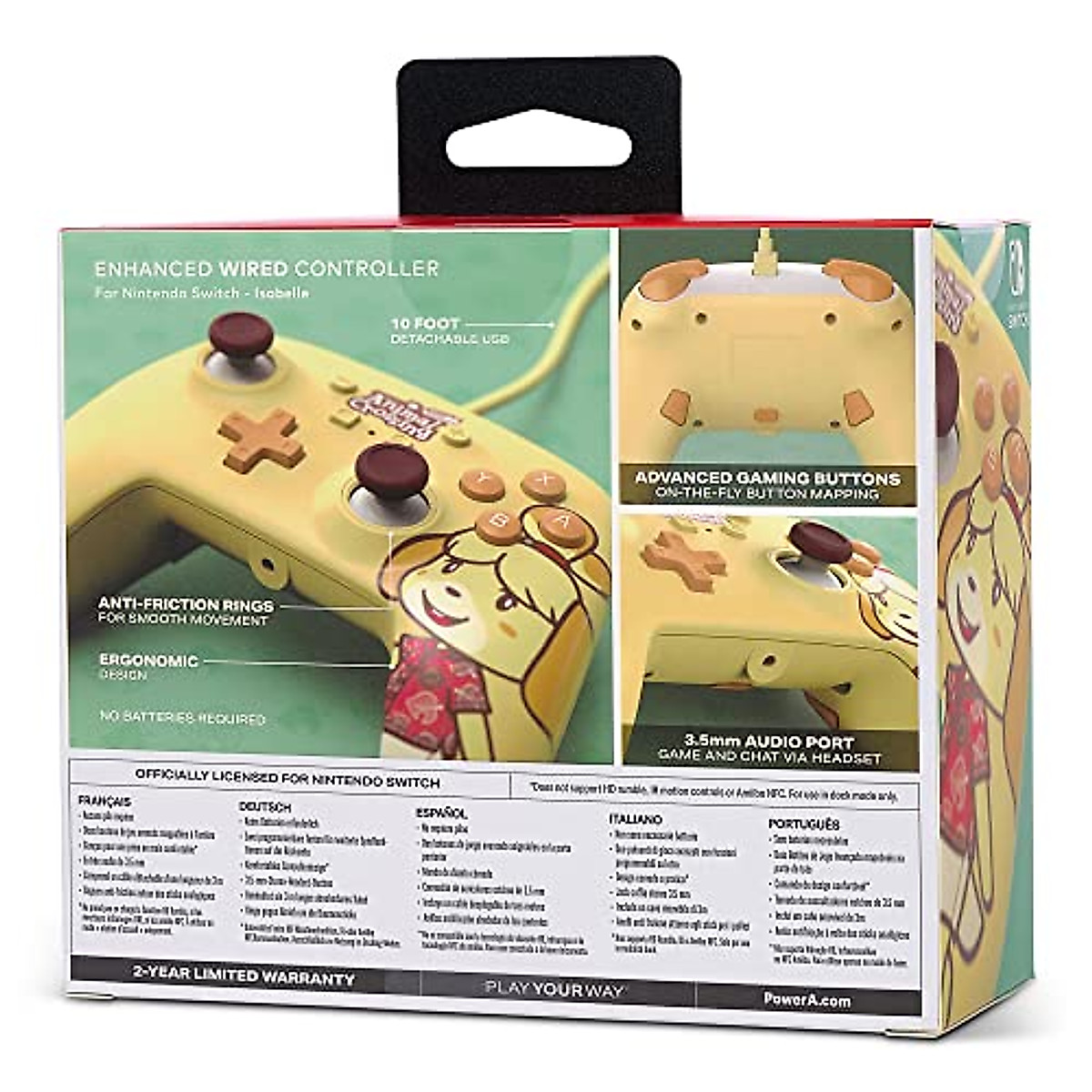 PowerA Enhanced Wired Controller for Nintendo Switch - Animal Crossing: Isabelle
