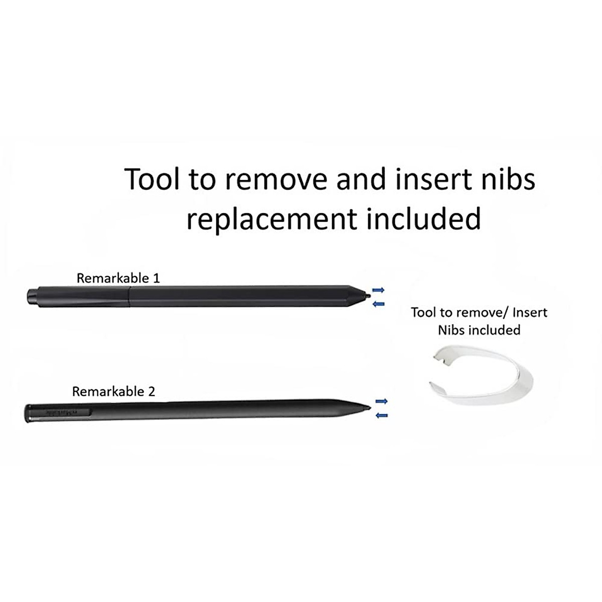 16X Nibs Tips Refill Replacmenet for Marker Remarkable 2 Stylus Tablet Pen Standard Hard Soft Tips