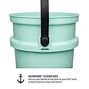 YETI Loadout 5-Gallon Bucket, Impact Resistant Fishing/Utility Bucket, Seafoam