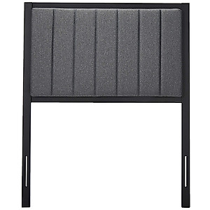 ZINUS Anuar Upholstered Headboard Channel Stitched Upholstery, Easy Assembly, Twin, Gray