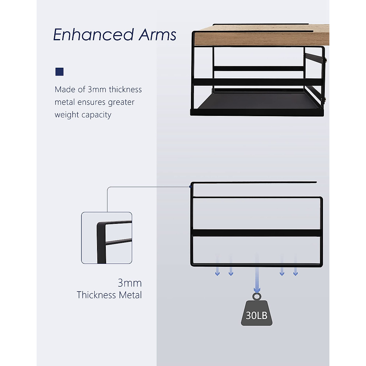 Nxconsu 2Pack Under Shelf Storage Basket Organizer Hanging Holder for Cabinet Pantry Kitchen Cupboard Desk Counter Bookshelf Organization Add-on Space Saver Heavy Duty Slide-in Black Large