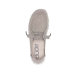 Hey Dude Women's Wendy Grey Size 6 | Women’s Shoes | Women’s Lace Up Loafers | Comfortable & Light-Weight