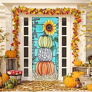 Fall Door Cover Fall Decorations for Home Fall Door Decorations Large Fabric Fall Decor for Front Door Fall Porch Sign Outdoor Autumn Home Decor