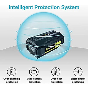 DTK 6.2Ah 40V Battery Replacement for Ryobi 40V Battery OP4040 OP4026 OP4030 OP4050 OP4060A Compatible with Ryobi 40Volt Cordless Tool Lithium ion Battery Packs