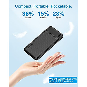 AsperX 2-Pack 10000mAh USB C Output Portable Charger Power Bank Fast Charging, Portable Phone Charger External Battery Pack for iPhone, Samsung, Huawei, and More[2023 Upgrade]