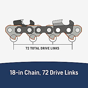 Husqvarna chainsaw chain 18-Inch .050 gauge .325 pitch low kickback low-vibration ,Orange/Gray