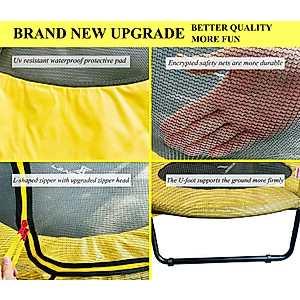 LANGXUN 60" Trampoline for Kids, 5ft Mini Toddler Indoor & Outdoor Trampoline with Net, Basketball Hoop & Dart Board, Birthday Gifts for Boys & Girls, Baby Toddler Christmas Toys, Age 1-8 Years