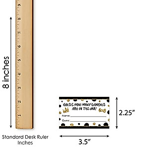 Big Dot of Happiness 1st Birthday Little Mr. Onederful - How Many Candies Boy First Birthday Party Game - 1 Stand and 40 Cards - Candy Guessing Game