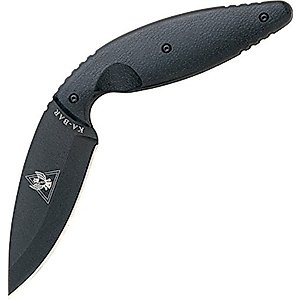 Ka-Bar TDI Law Enforcement Knife with Straight Edge, Black, Large