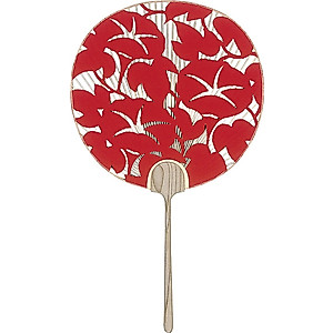 Shiomi Fan 2002 Tanabata Fan (Red) Double-Sided Watermark, 9.8 x 16.9 inches (25 x 43 cm)