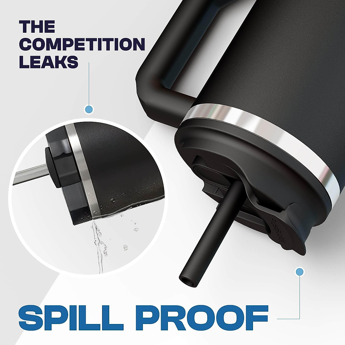 Frost Buddy Thicc Buddy - 40 oz Stainless Steel Vacuum Insulated Tumbler with Lid and Straw for Water - Travel Mug Cupholder Friendly - Gifts for Women Men Him Her (Nebula)