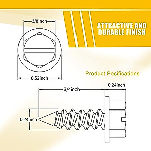 GKmow 8 PCS US Standard License Plate Frame Accessories Screw, 304 Stainless Steel Screw Buckle Matching, Suitable for Most Cars, Trucks, SUVs, Vans, RVs and Motorcycles (Black)
