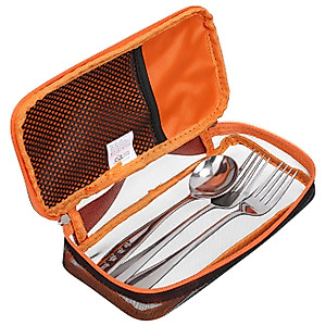 Camping Utensil Bag Travel Cookware Storage Bag Portable Silverware Bag Cooking Utensils Organizer Tableware Fork Spoon Chopsticks Organizer for Outdoor Travel Picnic Camping